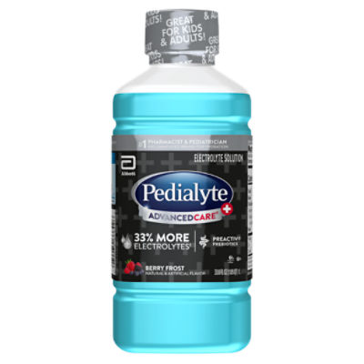 Pedialyte Advanced Care Berry Frost Electrolyte Solution, 33.8 fl oz ...