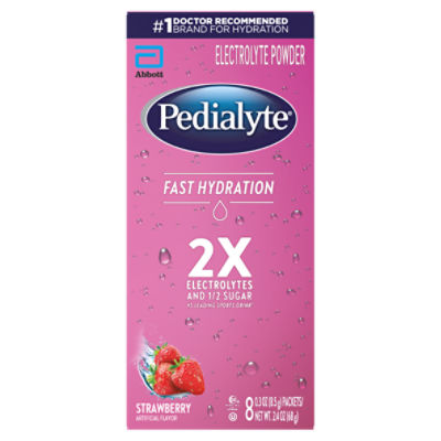 Pedialyte Fast Hydration Electrolyte Powder Powder Strawberry - ShopRite