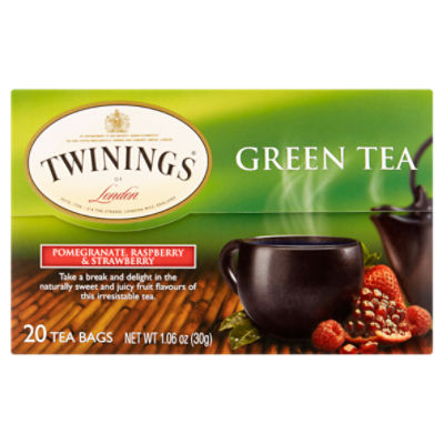 Twinings Pomegranate, Raspberry & Strawberry Flavoured Green Tea, 20 ...
