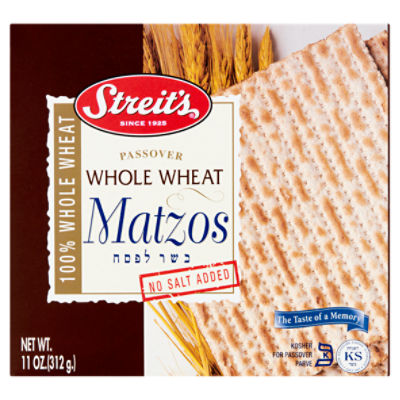 Streit's Passover No Salt Added Whole Wheat Matzos, 11 oz - ShopRite