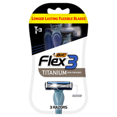BIC Flex 3 Titanium Ultra-Thin Blades Razors, 3 count - ShopRite