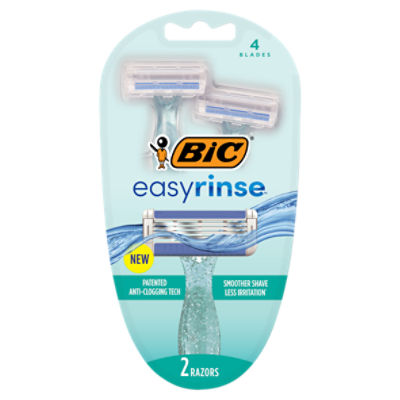 BIC Easyrinse 4 Blades Razors, 2 count - Price Rite