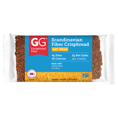 GG Exceptional Fiber Oat Bran Scandinavian Fiber Crispbread, 3.5 oz