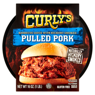 Curly's Barbecue Sauce with Hickory Smoked Pulled Pork, 16 oz - Fairway