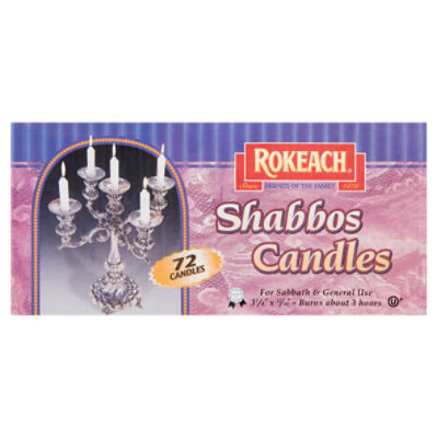 Rokeach Shabbos Candles, 72 count - Fairway