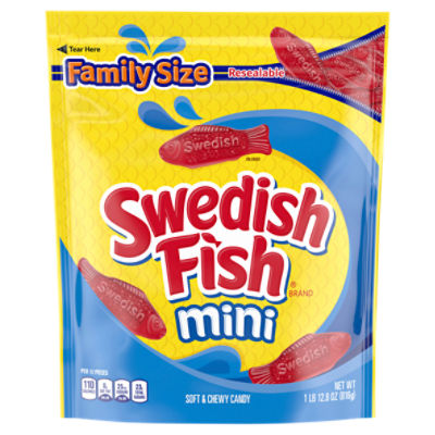 Swedish Fish Mini Soft & Chewy Candy Family Size, 1 lb 12.8 oz - ShopRite