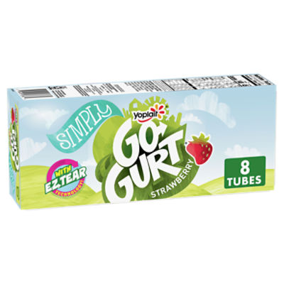 Yoplait Go-Gurt Simply Strawberry Low Fat Yogurt, 2 oz, 8 count