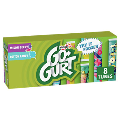 Yoplait Go-Gurt Melon Berry and Cotton Candy Low Fat Yogurt, 2.0 oz, 8 count