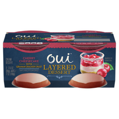 Oui Layered Dessert Cherry Cheesecake with Graham Cracker Crust, Cream ...