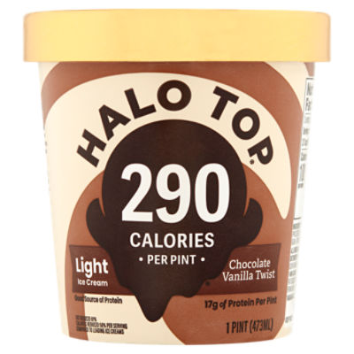 Halo Top Chocolate Vanilla Twist Light Ice Cream, 1 pint - The Fresh Grocer