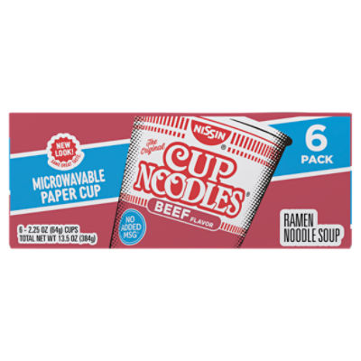 Nissin The Original Cup Noodles Beef Flavor Ramen Noodle Soup, 2.25 oz ...