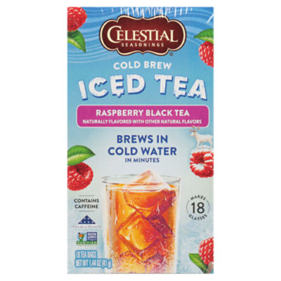 Celestial Seasonings Raspberry Black Tea Cold Brew Iced Tea Bags, 18 ...