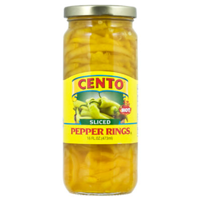 Cento Hot Sliced Pepper Rings, 16 fl oz