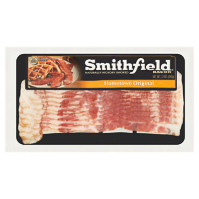 Smithfield Hometown Original Naturally Hickory Smoked Bacon, 12 oz ...