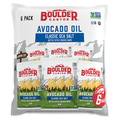 Boulder Canyon Avocado Oil Classic Sea Salt Kettle Style Potato Chips ...