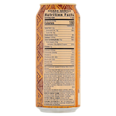 Monster Ingredient Label