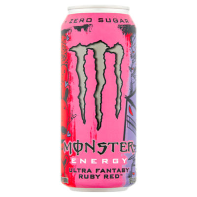 Monster Energy Zero Sugar Ultra Fantasy Ruby Red Energy Drink, 16 fl oz ...