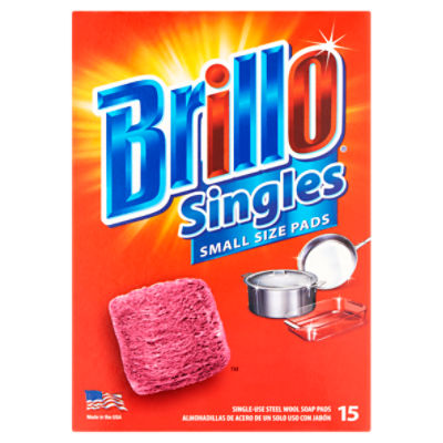 Brillo Singles Small Size Steel Wool Soap Pads, 15 count - ShopRite