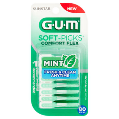 Sunstar GUM Mint Comfort Flex Soft-Picks, 80 count - ShopRite