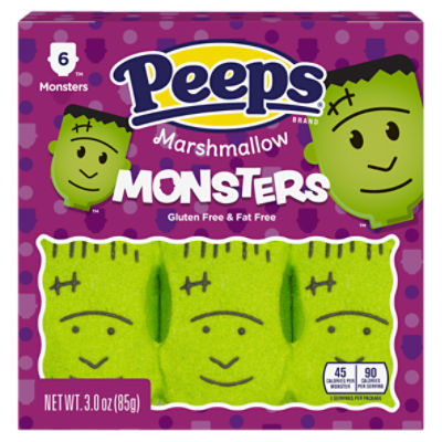 Peeps Monsters Marshmallow, 6 count, 3.0 oz - ShopRite