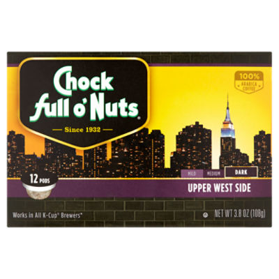Chock full o'Nuts Upper West Side Coffee, K-Cup Pods