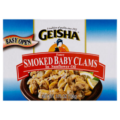 Geisha Fancy Smoked Baby Clams in Sunflower Oil, 3.75 oz - ShopRite