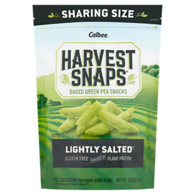 Calbee Harvest Snaps Lightly Salted Baked Green Pea Snacks Sharing Size, 10 oz