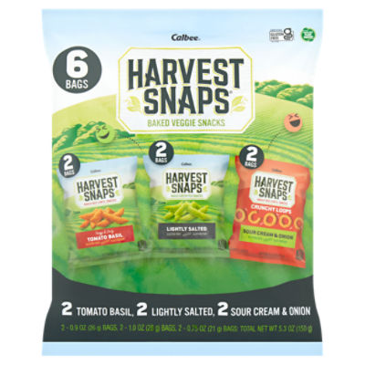 Calbee Harvest Snaps Snack Crisps 6 Count Variety Pack, 5.3oz - Gourmet