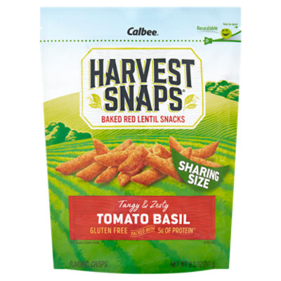 Calbee Harvest Snaps Tangy & Zesty Tomato Basil Flavored Crisps Sharing Size, 8.5 oz - ShopRite