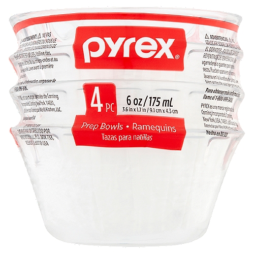 Pyrex Prep Bowls, 6 oz Pyrex Prep Bowls, 6 oz