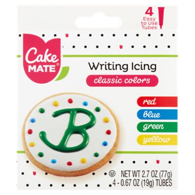 Cake Mate Classic Colors Writing Icing, 0.67 oz, 4 count