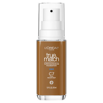 L'Oréal Paris True Match C7 Cool Medium Deep Super-Blendable Foundation ...