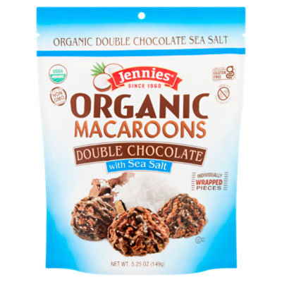 Jennies Organic Double Chocolate with Sea Salt Macaroons, 5.25 oz