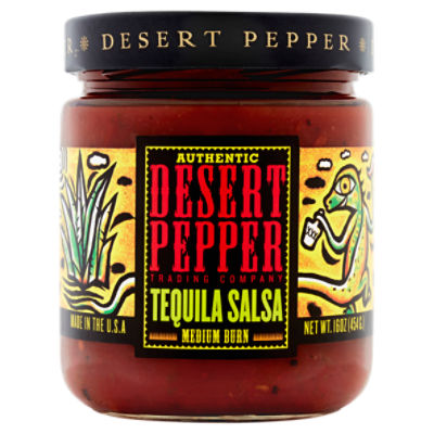 Desert Pepper Trading Company Authentic Medium Burn Tequila Salsa, 16 ...