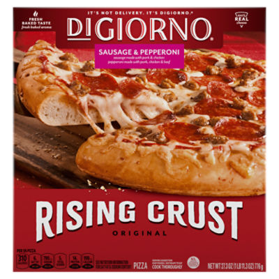 DiGiorno Sausage & Pepperoni Rising Crust Original Pizza, 27.3 oz ...