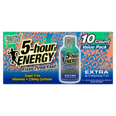 5-hour Energy Extra Strength Tropical Burst Dietary Supplement Value ...