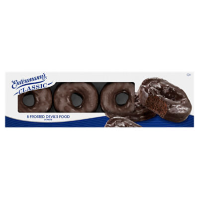Entenmann's Frosted Devil's Food Donuts, 8 count - ShopRite
