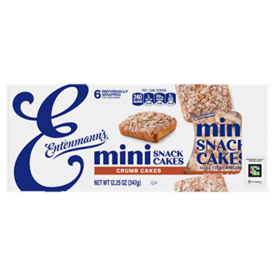 Entenmann's Baker's Delights Mini Crumb Cakes, 6 count, 12.25 oz - The ...