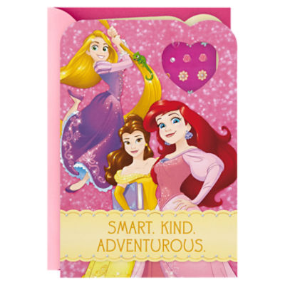 Hallmark Disney Princess Earring Stickers Birthday Card for Kids - Fairway
