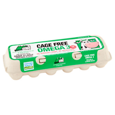 Mountainside Farms Cage Free Omega-3 Grade A Brown Eggs, Large, 12 ...