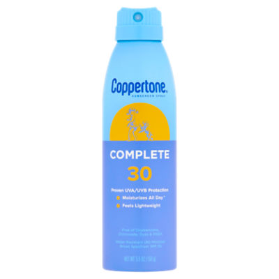 Coppertone Complete Broad Spectrum Sunscreen Spray, SPF 30, 5.5 oz