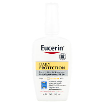 Eucerin Daily Protection Broad Spectrum Face Lotion & Sunscreen, SPF 30 ...
