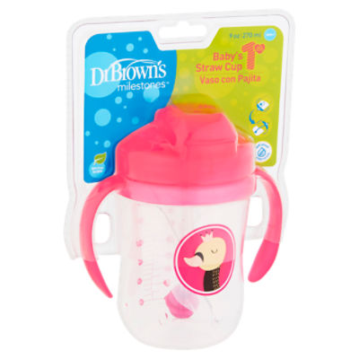 Dr Brown's Milestones 9 oz Baby's 1st Straw Cup, 6m+ - ShopRite