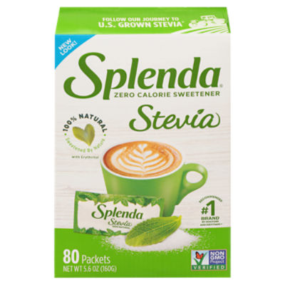 Splenda Stevia with Erythritol Zero Calorie Sweetener, 80 count, 5.6 oz ...