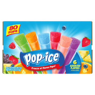 Pop Ice 80ct 1oz Assorted Ice Pops - ShopRite