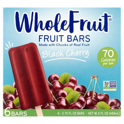 Whole Fruit Black Cherry Fruit Bars, 2.75 fl oz, 6 count - ShopRite