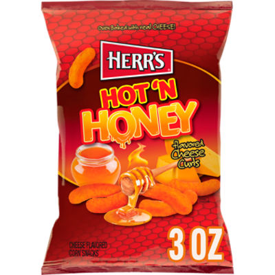 Herr's Hot 'n Honey Cheese Curls Flavored Corn Snacks, 3 oz - The Fresh ...
