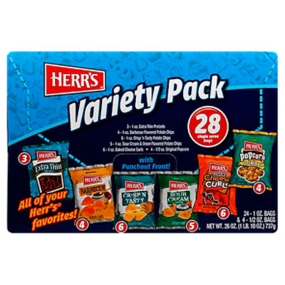 Herr's Snacks Variety Pack, 28 count, 26 oz - ShopRite