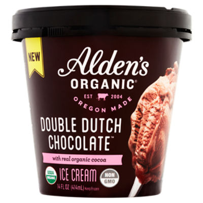Alden's Organic Double Dutch Chocolate Ice Cream, 14 fl oz