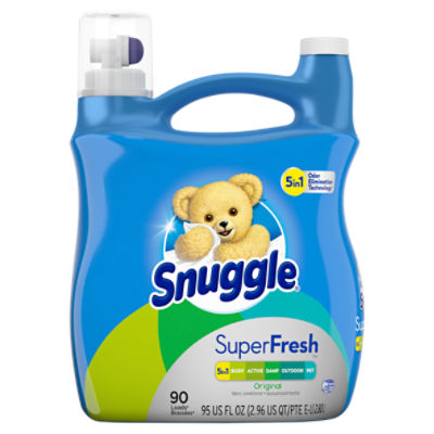 Snuggle Plus Super Fresh Liquid Fabric Softener with Odor Eliminating ...